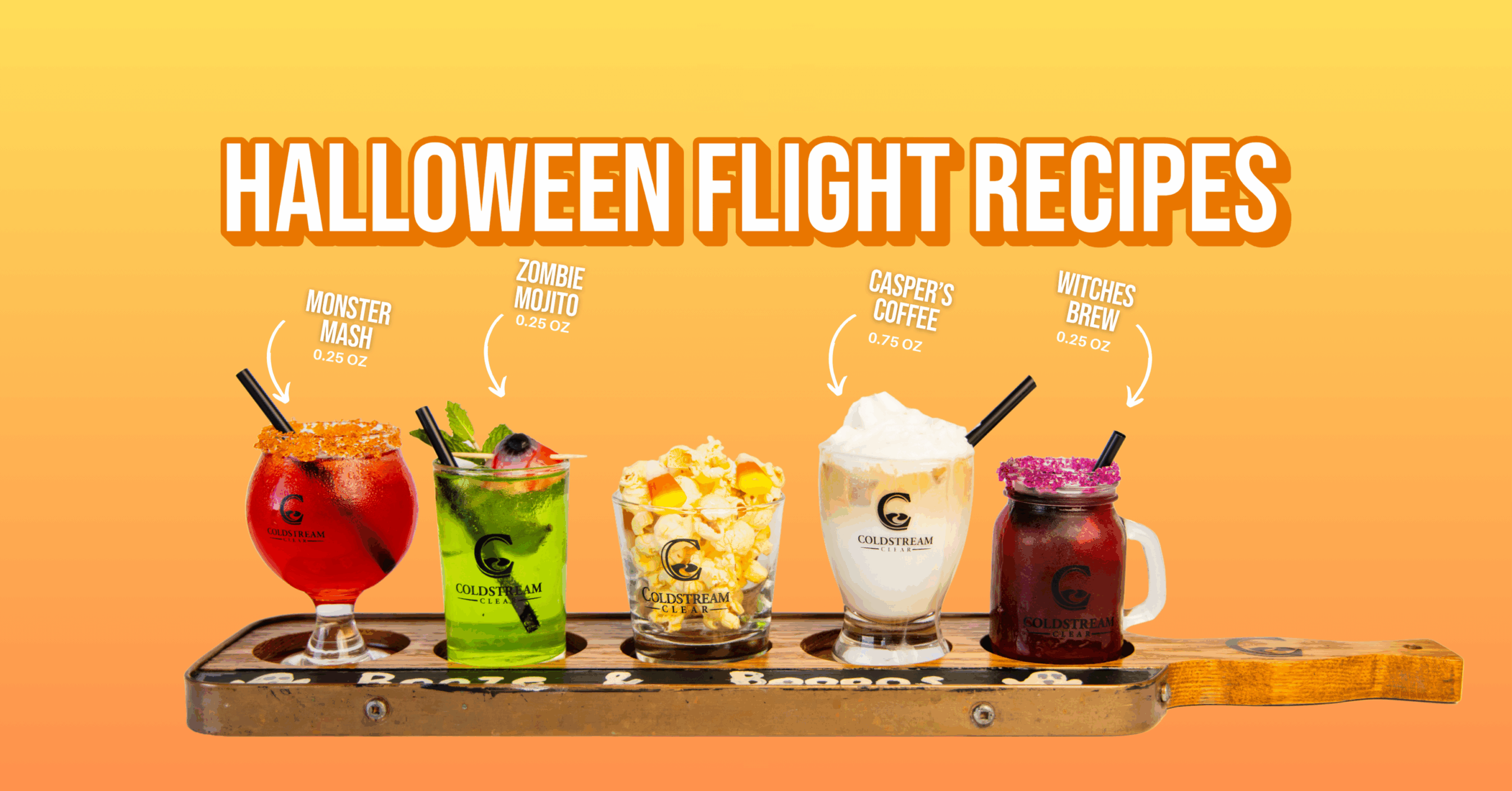 Coldstream Halloween Flight Recipes - Coldstream Clear Distillery